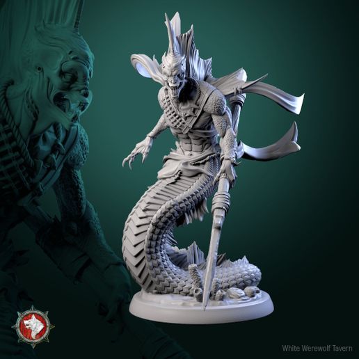 3D file Merfolk 32mm set 6 miniatures pre-supported 🎲 ・3D printing ...