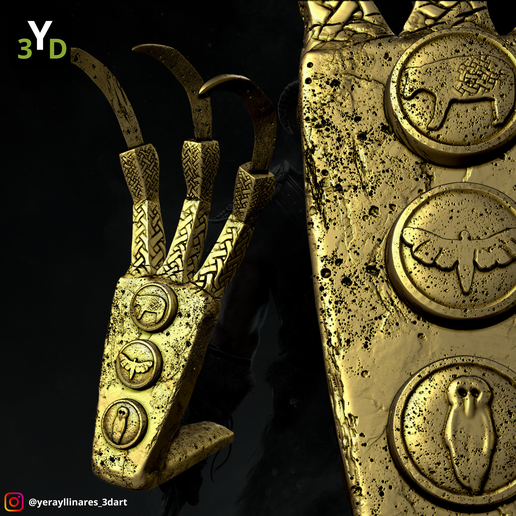 🐉 Dragon Golden Claw Skyrim・ STL File for 3D printing・Cults