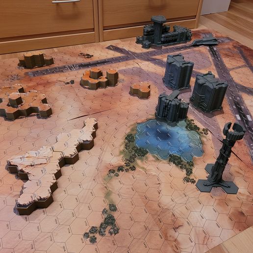 🗺️ BATTLETECH TERRAIN MAP DESERT RUNWAY AND OASIS (BATTLETECH MAP PACK ...