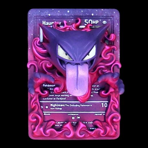 👻 Gengar, Haunter and Gastly; Ghost 1st Edition 3D Pokemon Printable ...