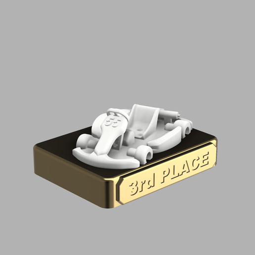 STL file 3rd PLACE go-kart Cup Trophy 🥉 ・3D printable model to download ...