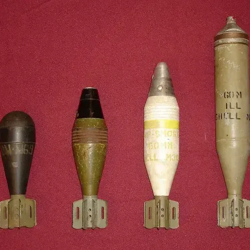 🐚 U.S. M302 White Phosphorus 60mm Mortar Shell (WWII)・ STL File for 3D ...