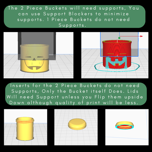 🎃 Mini Halloween Buckets | Mini Buckets | Spooky Christmas Ornaments ...