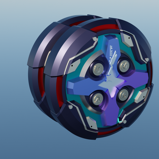STL file Honkai impact 3rd Senadina Yo-Yo Drive Core Red Star ...