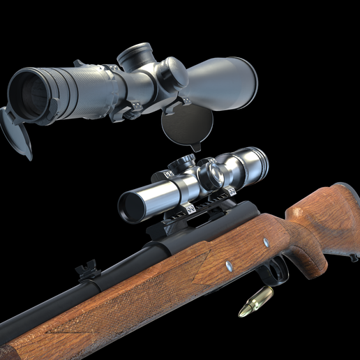🔫 RE 9: Requiem – Leon’s “Classic 70” Sniper rifle with 2 scopes 3D ...