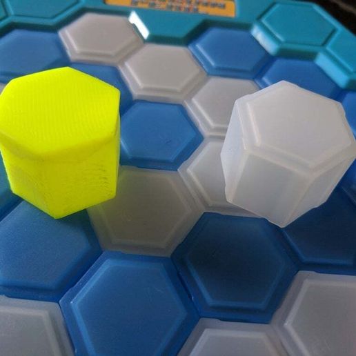 Free STL file Hexagonal block game piece 🐧 ・Template to download and 3D ...