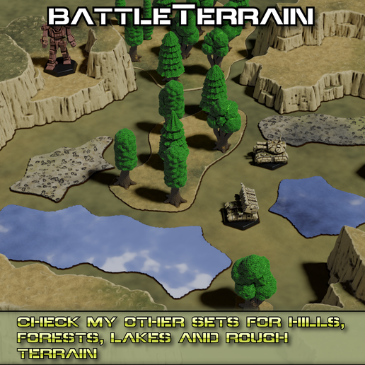 🎲 BattleTerrain: Rough Terrain tiles for Battletech Alpha Strike・Free ...