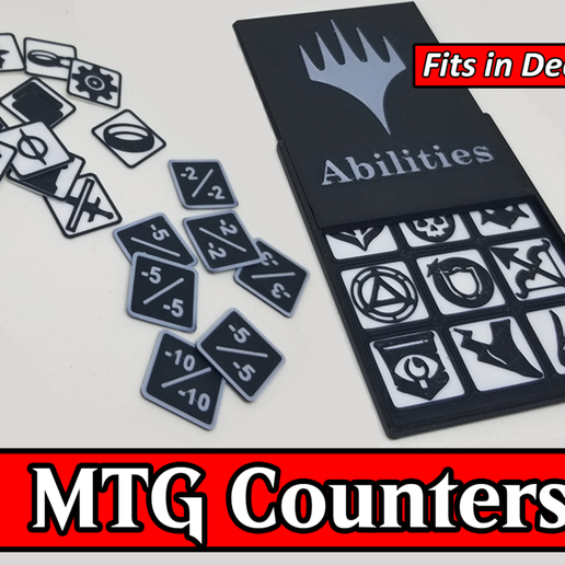 🪄 MTG Counters + Case - Fits in Deckbox・Free 3D File for ・Cults