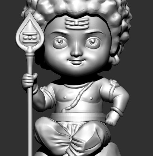 👶 Cute Baby Murugan (Kartikeya) with Vel - Chibi Style 3D Statue・ 3D ...