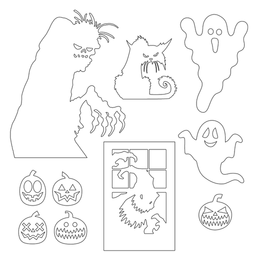 3d coloring pages halloween