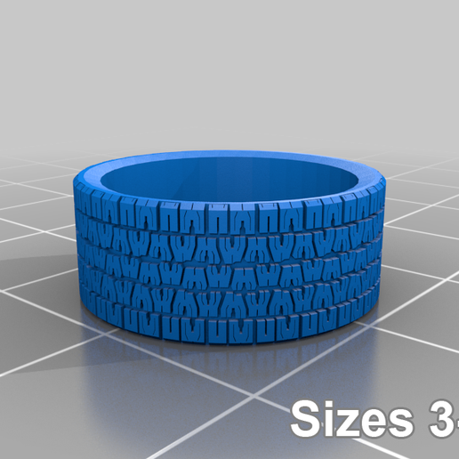 💍 BF Goodrich Radial TA Tire Tread Ring (Sizes 3-18)・Free STL File for ...