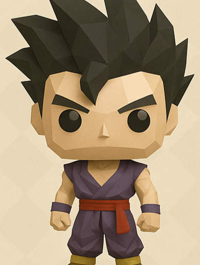 👾 Funko Low Poly Gohan・ STL File for 3D printing・Cults