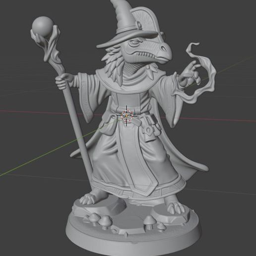🦎 dnd lizard mage・ STL File for 3D printing・Cults
