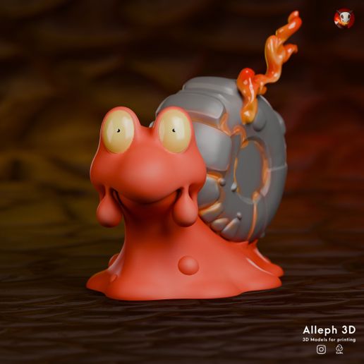 🐉 slugma and magcargo pack・ STL File for 3D printing・Cults
