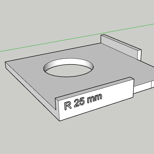 STL file Milling template R 25 mm, D 50 mm 🛠️ ・3D printable model to ...