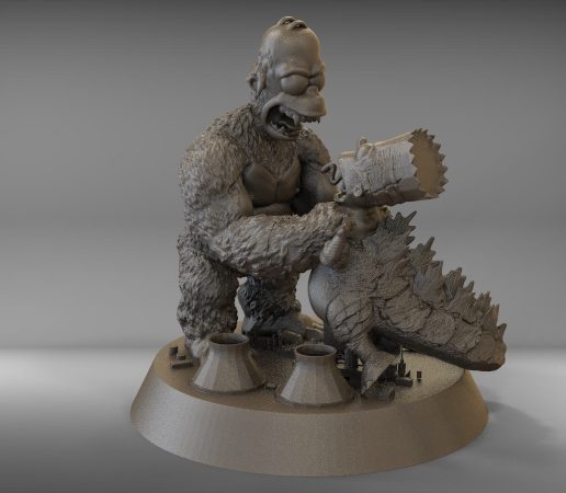 👾 Homer Kong Vs Bartzilla Little Demon・ 3D File for ・Cults