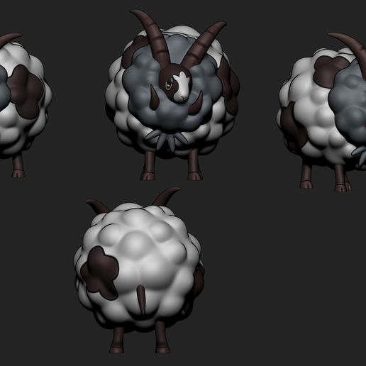 STL file Pokemon - Wooloo and Dubwool with 2 poses 🐉 ・3D printing ...