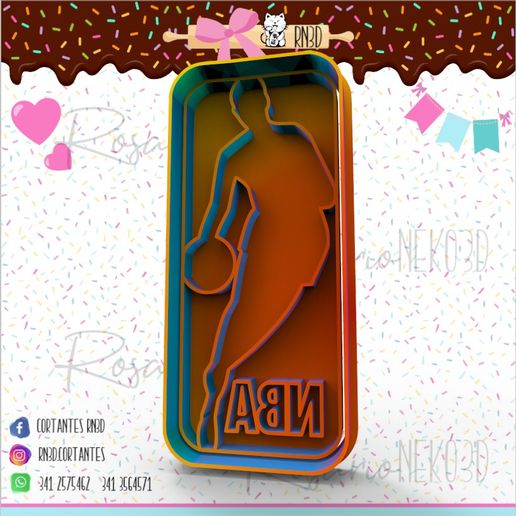 STL-Datei National Basketball Association - NBA cookie cutter - Cookie ...