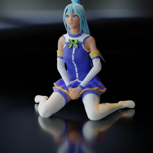 STL-Datei Aqua - Konosuba kostenlos herunterladen • Modell zum 3D-Drucken ・ Cults
