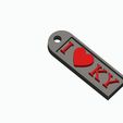 ️‍🔥 I Love Kentucky Keychain・ 3D File for 3D printing・Cults