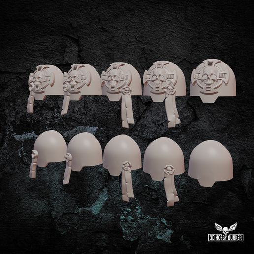 Archivo 3D Hombros SM Terminator/Heraldry 🎲 ・Idea de impresión 3D para ...