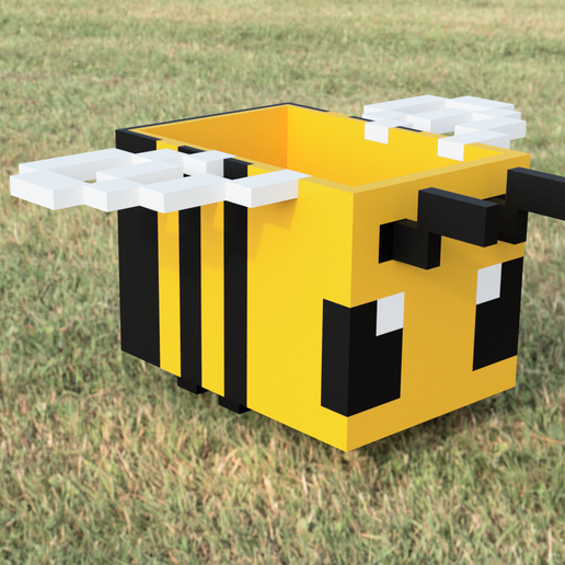 🐝 Minecraft Style Bee Planter | Digital .STL File | 3D Printed Figure ...