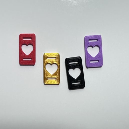 STL file Heart elastic tags for notebooks, charms, notebook elastic ...
