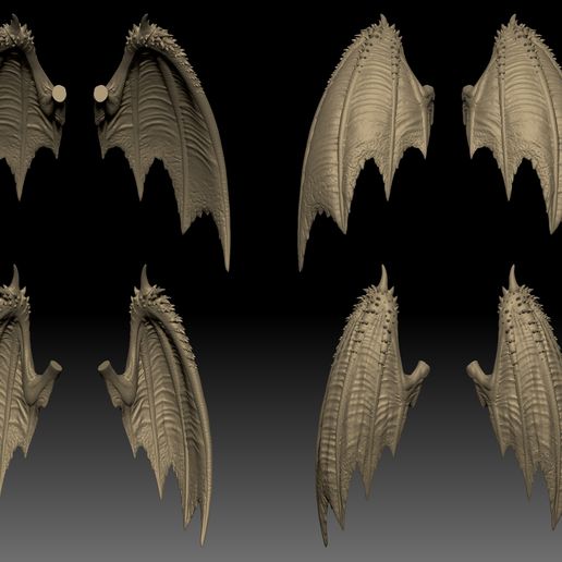 ♂️ 2 Pairs of Wings 3D print model・ STL File for 3D printing・Cults