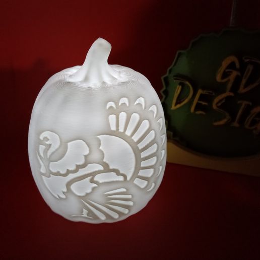🦃 Thanksgiving Classic Turkey 3D Halloween Pumpkin Lights・ STL File for ...