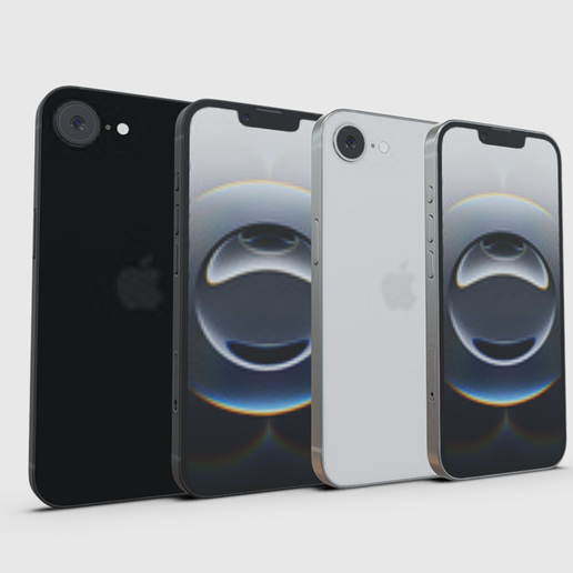 STL file Apple iPhone 16e Black & White 🍎 (OBJ)・Design to download and ...