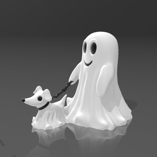 👻 ghost walking dog v3 CU・ STL File for 3D printing・Cults