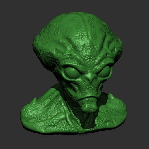 👽 Alien Bust 1 - Highly Detailed STL File for 3D Printing 3D print・ 3D ...
