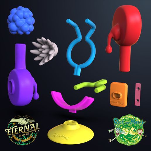 👾 PLUMBUS SET WITH STANDS - RICK AND MORTY - ETERNAL・ 3D File for 3D ...