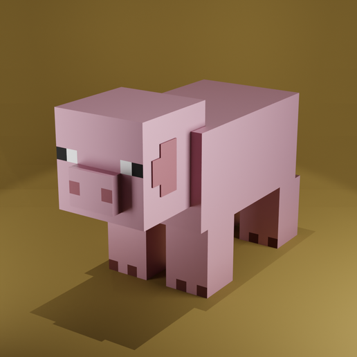 Free STL file Minecraft pig. 🐖 (3MF)・3D printable design to download・Cults