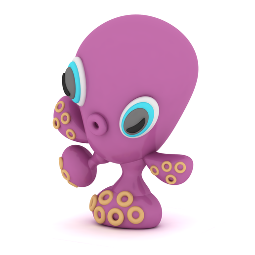 🐙 Cute Chibi Octopus Character – 3D Printable Toy Figure・ STL Datei für ...