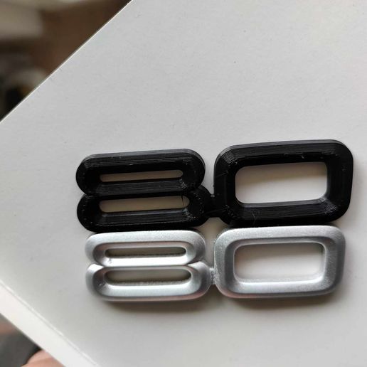 STL file Audi 80 badge emblem 🚗 ・Model to download and 3D print・Cults