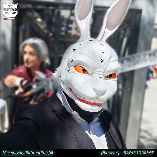 🐇 White Rabbit Mask - Devil may Cry - Halloween Cosplay・ 3D File for 3D ...