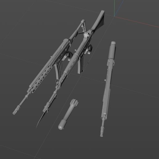 STL file Japanese "Howa" Type 89 rifle digital model material 🗺️ ・3D ...