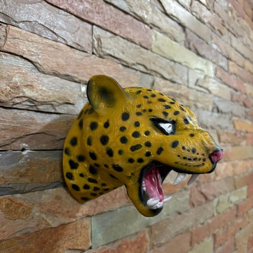 🐆 leopard roaring head wall mount stl・ STL File for 3D printing・Cults