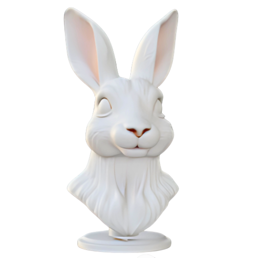 🐇 Happy Rabbit Bust・ STL File for 3D printing・Cults