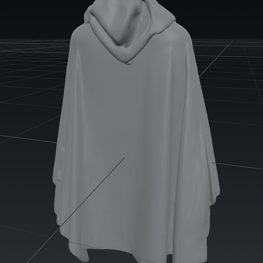 🧥 Medieval Hooded Cloak – 3D Model・ STL File for 3D printing・Cults