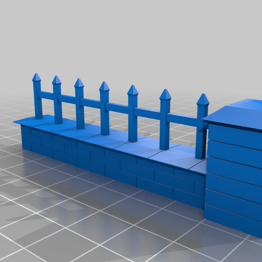 🎲 stone wall with gate 28mm・Free STL File for ・Cults