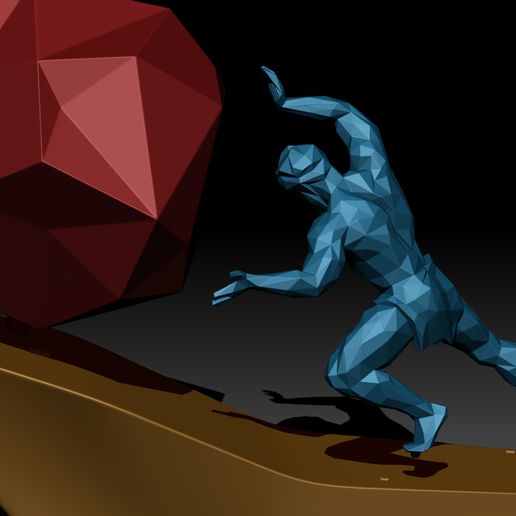 🏢 Sisyphus - The Eternal Struggle・ STL File for 3D printing・Cults