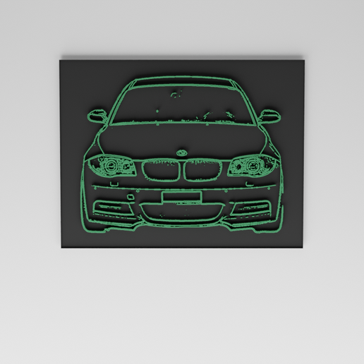 👤 Bmw Silhouette Outline Wall Art 3D Picture Frame Pack・Arquivo STL ...