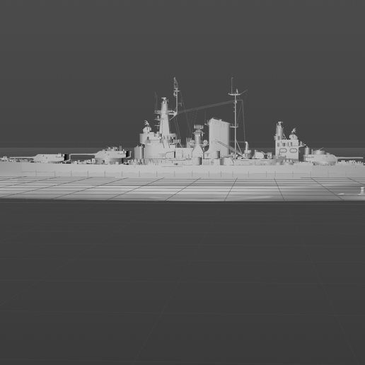 🚢 Digital model of the USS Florida・ OBJ File for 3D printing・Cults