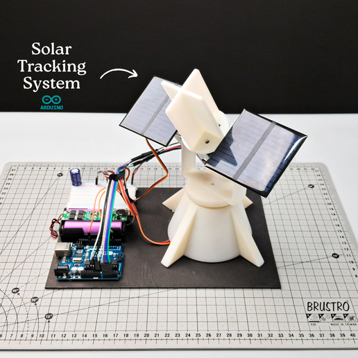 ☀️ Dual Axis Solar Tracker | Arduino Solar Tracking System | 3D Printed ...