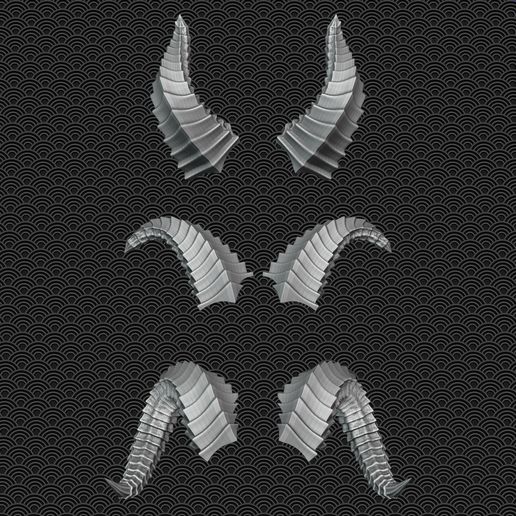 🐉 Dragon horns・ STL File for 3D printing・Cults