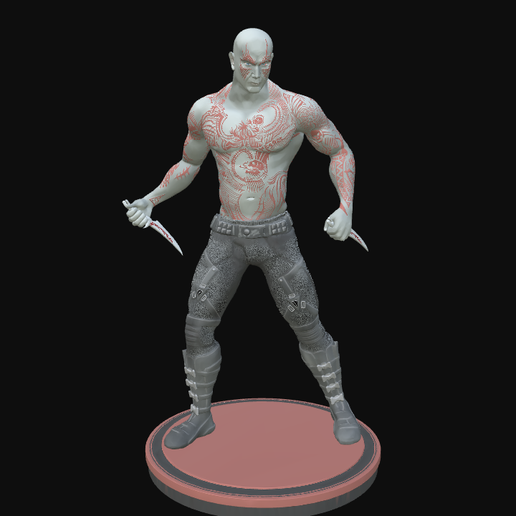 🎨 Drax STL – Guardians of the Galaxy – One-Piece Mini Figure – 3D ...