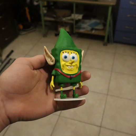 🧝 elf spongebob print in parts・Free STL File for 3D printing・Cults