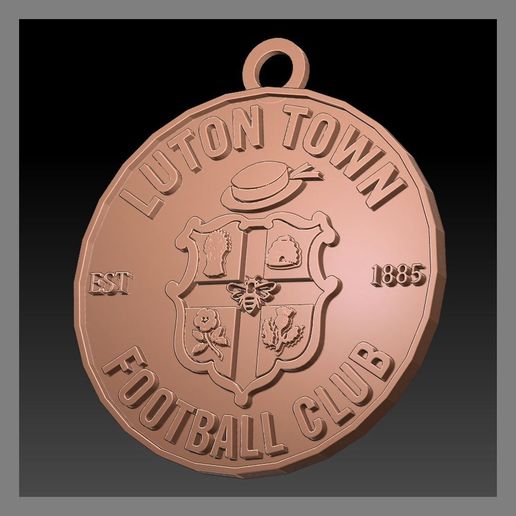 📛 Premier League Luton Town keychan badge printable and renderable・ 3D ...